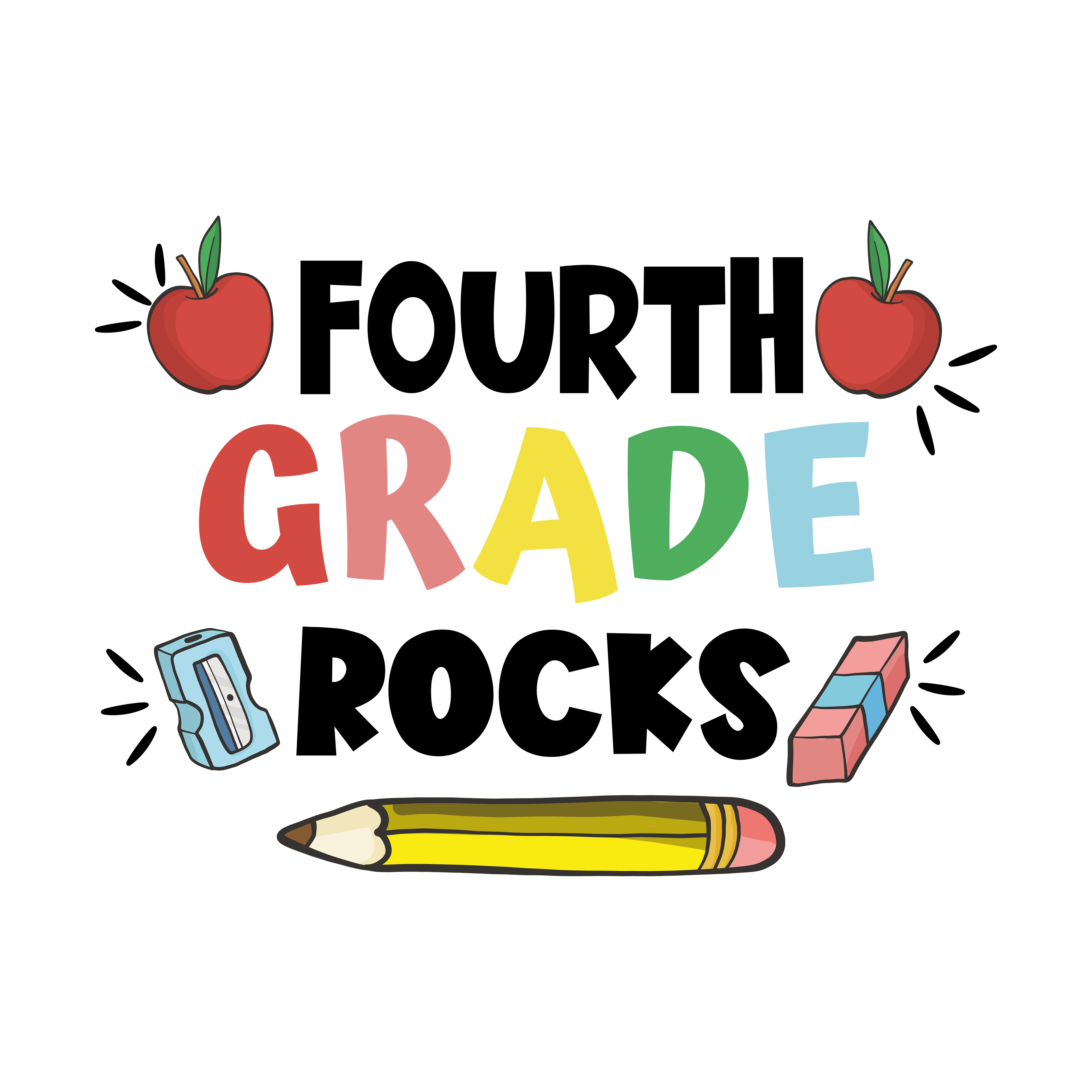Fourth Grade Rocks School Design - DTF Ready for Press – DTF Delaware