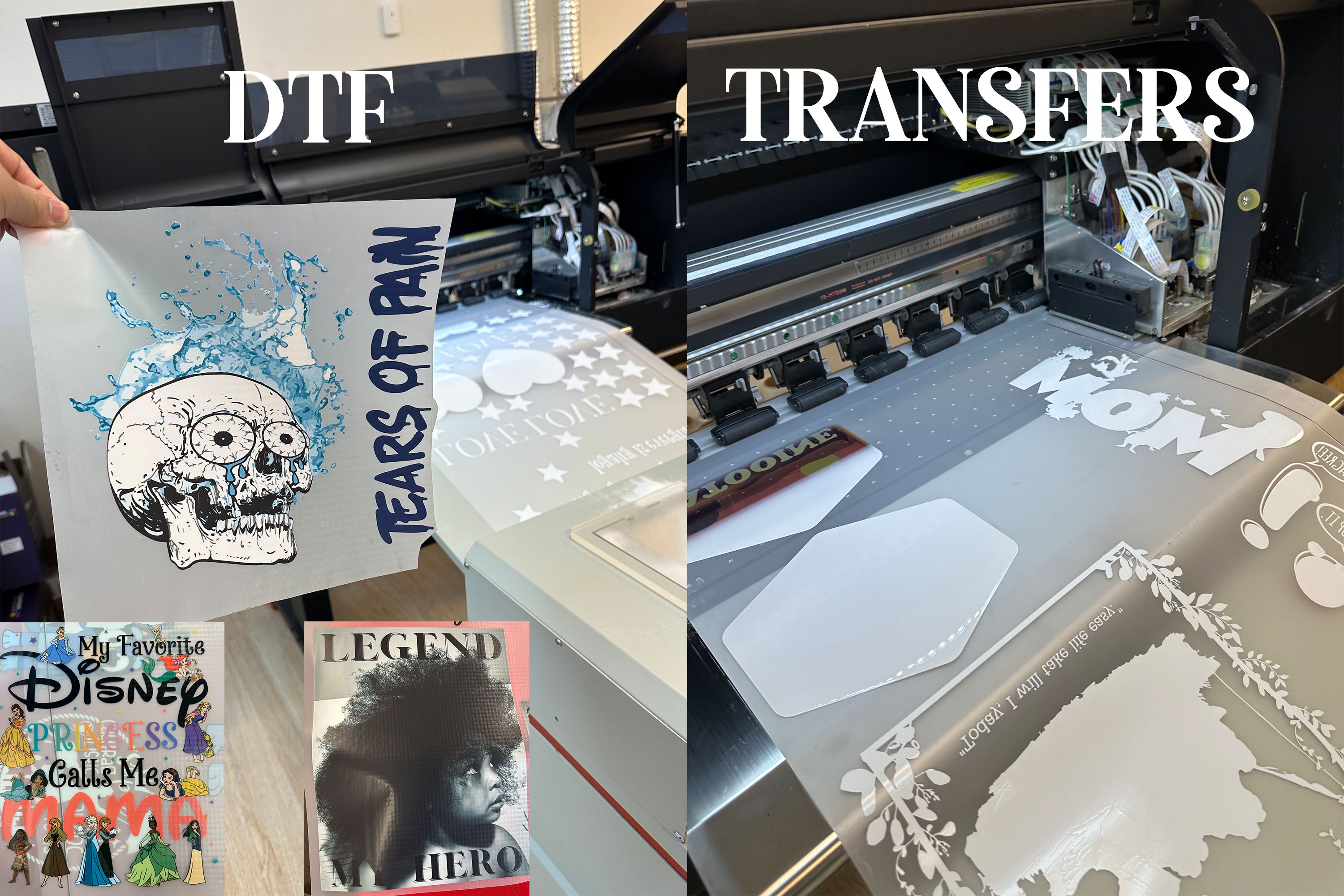 DTF Transfer Prints | Custom DTF Gang Sheets & Apparel Labels