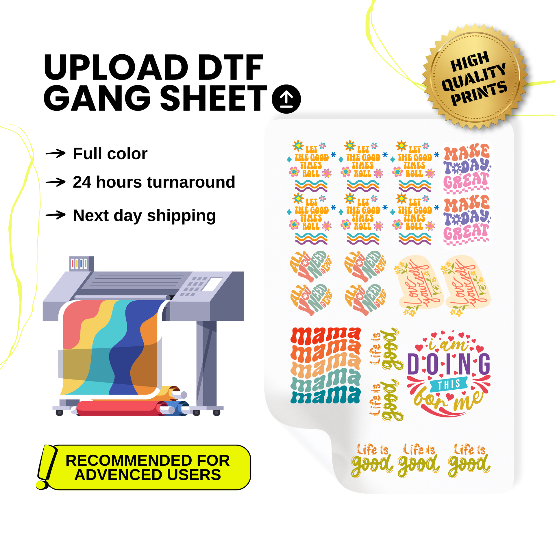 DTF Delaware - DTF Transfers : Build Your Gang Sheet Now!
