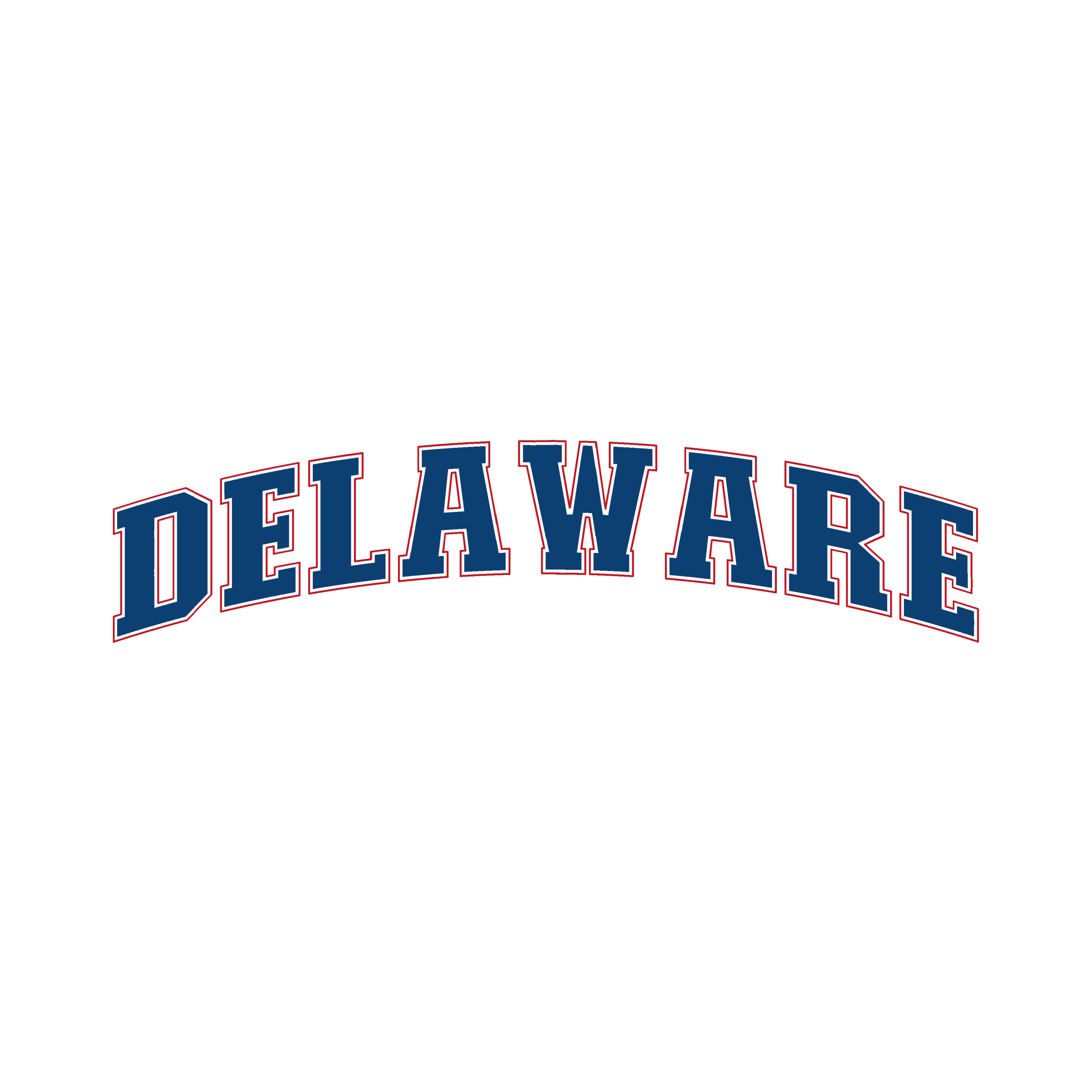 Delaware Fan Design Circular Text - DTF Ready for Press