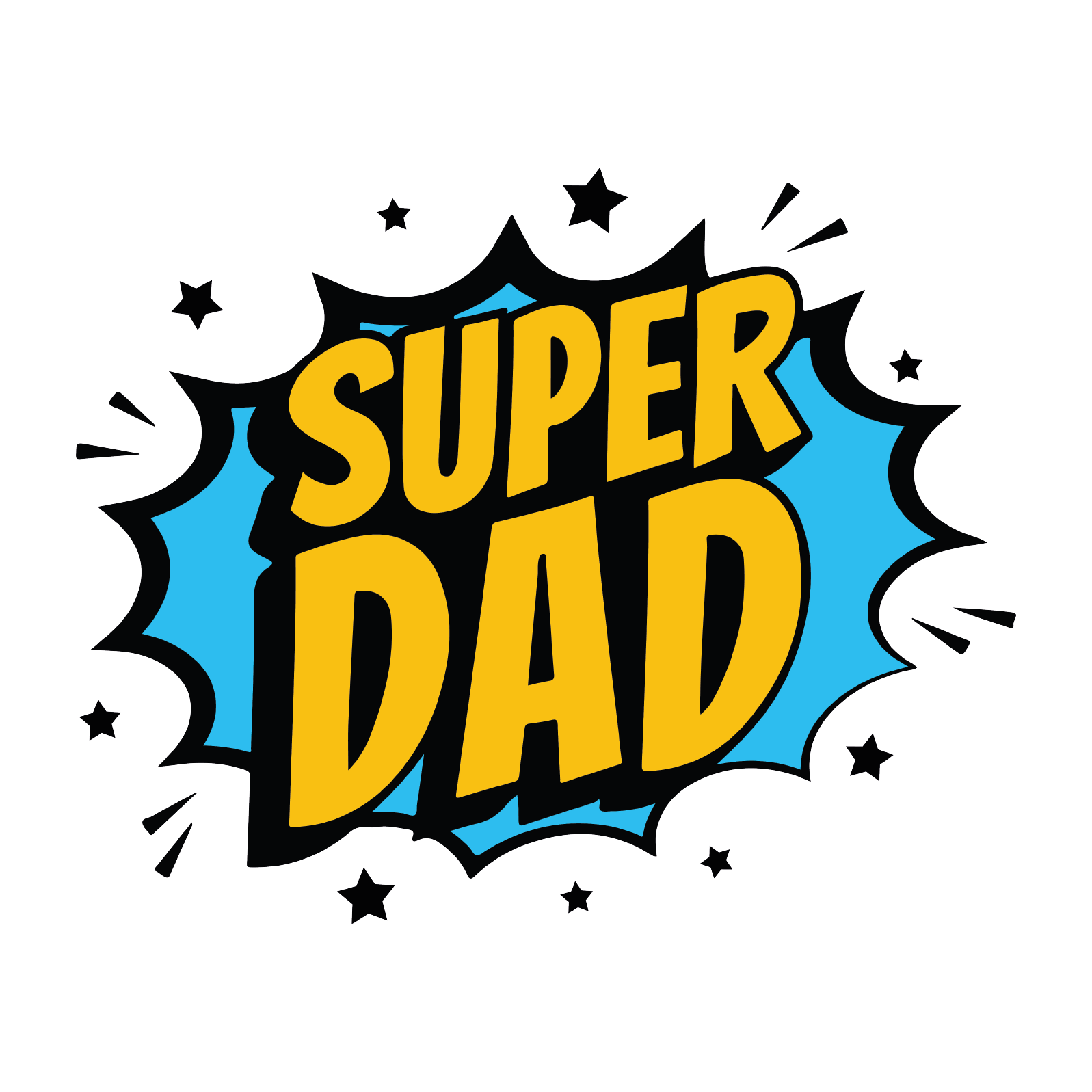 Super Dad DTF Transfer Design | Comic Style Father’s Day Design