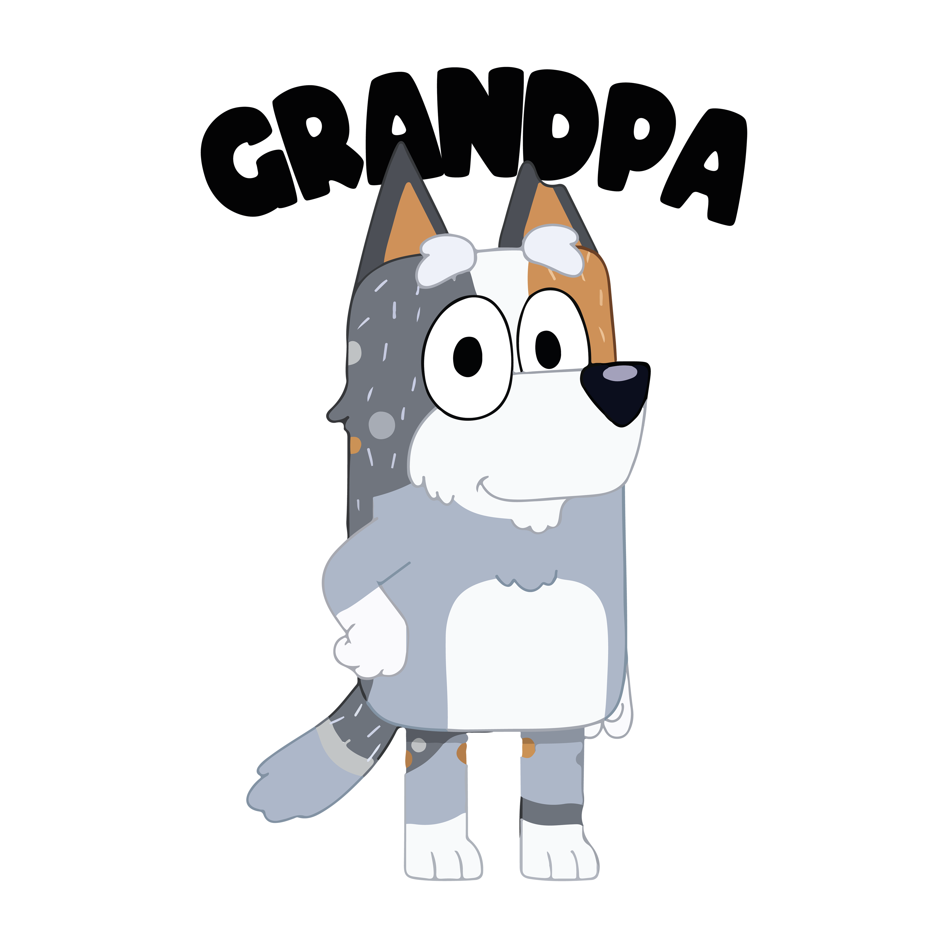 Grandpa Bob Bluey Design - DTF Ready for Press